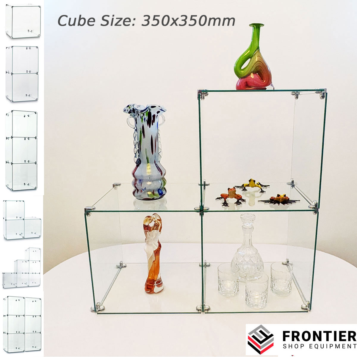 Create a Stunning Display with Glass Cube Modular Units - Frontier Shop ...